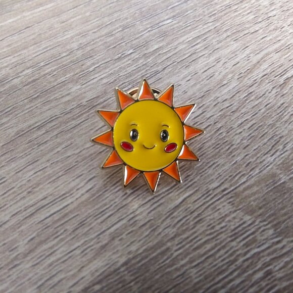 Jewelry | Bright Happy Sun Enamel Pin | Poshmark